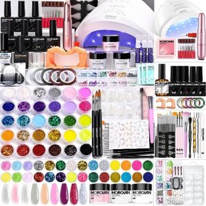 morovan professional acrylic nail kit: for beginners with everything - complete nail kit set professional acrylic with everything acrylic nail starter kit acrylic nail supplies gifts for women girl