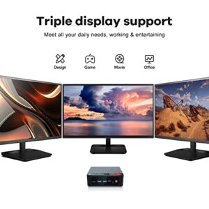 Beelink SER5 Mini PC,AMD Ryzen 5 5500U (6C/12T,up to 4.0GHz),Mini Computer with 16GB DDR4/500GB NVMe SSD, Micro pc Support Three Screen Display(2*HDMI/Type-C)/WiFi6/BT5.2