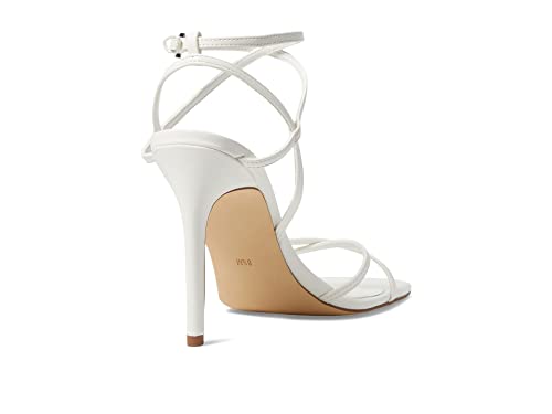 Calvin Klein Women's TEGIN Heeled Sandal, White, 8