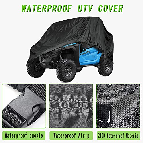 YONQIFON Yamaha UTV Cover 2 Seats, All-Weather Protection Waterproof Outdoor Heavy Duty Side by Side Covers Compatible with Yamaha Rhino 660,Viking 700,Wolverine 1000 850, Kawasaki Mule, Teryx