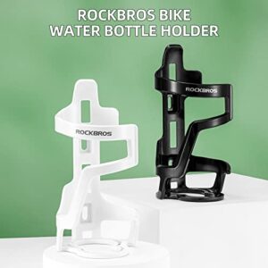 ROCKBROS Bike Water Bottle Holder Lightweight Bottle Cage Slide Entry Bicycle Cup Holder Adjustable Drink Holder Rack for MTB Road Bike Black*2