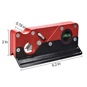 Chamfer Plane for Wood - Edge Corner Flattening Tool with Auxiliary Locator, Woodworking Hand Planer for Quick Edge Planing and radian Corner Plane Trimming (Red)