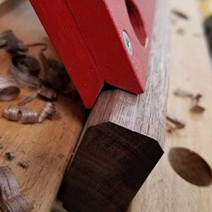 Chamfer Plane for Wood - Edge Corner Flattening Tool with Auxiliary Locator, Woodworking Hand Planer for Quick Edge Planing and radian Corner Plane Trimming (Red)