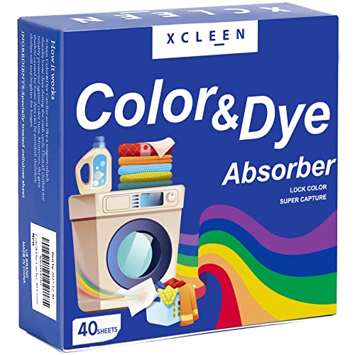 Xcleen Color Absorber for Laundry-Protect Your Clothes from Color Bleed and Stains-40 Count