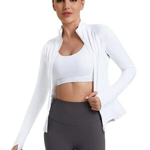 VUTRU Women's Workout Yoga Jacket Full Zip Running Track Jacket