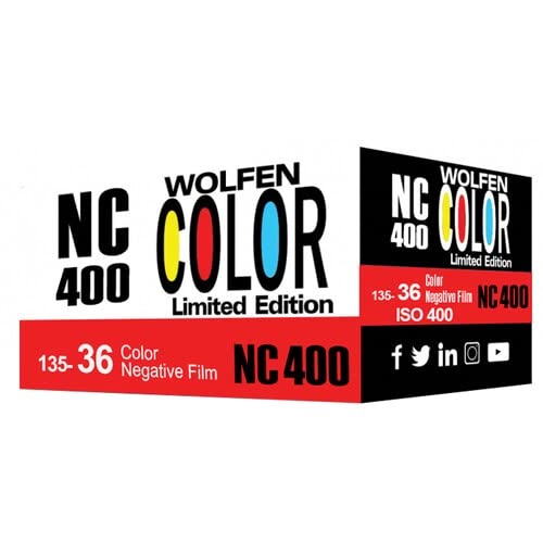 Wolfen NC400 400 ISO 35mm x 36exp. Color Negative Film