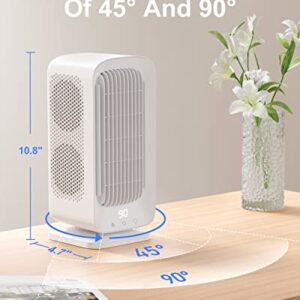 SWEETFULL Desk Fan,10000mAh Battery Operated Tower Fan Portable Fan Small Personal Table Fan, Oscillating Fan,5 Speed Rechargeable Battery Cooling Electric Fan for Bedroom Office Outdoor Indoor