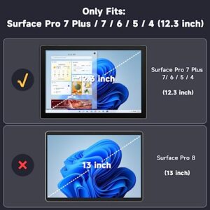 [2 Pack] Anti Blue Light Screen Protector for Microsoft Surface Pro 7+, Pro 7, Pro 6, Pro 5, Pro 4/3, Easy Installation, Scratch Resistant, Ultra HD, Anti Fingerprint, Anti Glare Screen Protector for 12.3 inch Surface Pro 7 Plus/7/6/5/4/3