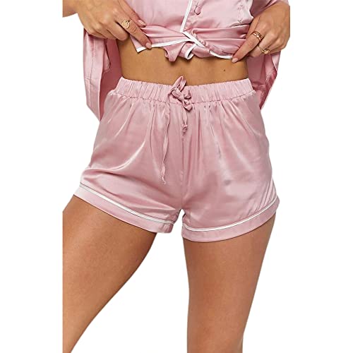 Womens Pajama Sets Comfy Pajamas Solid Ladies Pyjamas Set Short Sleeve Soft Nightwear Sleepwear Summer Pjs