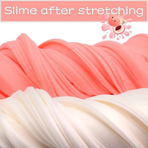 JAJSKUWA Pink Peachybbies Butter Slime,Fragrant and Elastic Toys,Party Prizes,School Education,Birthday Gifts for Boys and Girls (200ml)