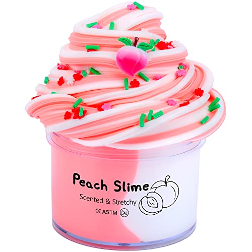 JAJSKUWA Pink Peachybbies Butter Slime,Fragrant and Elastic Toys,Party Prizes,School Education,Birthday Gifts for Boys and Girls (200ml)