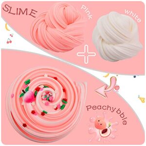 JAJSKUWA Pink Peachybbies Butter Slime,Fragrant and Elastic Toys,Party Prizes,School Education,Birthday Gifts for Boys and Girls (200ml)