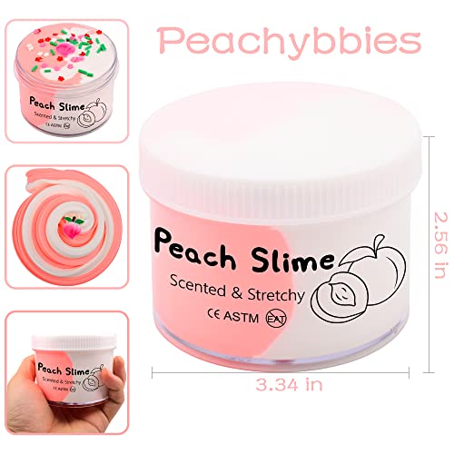 JAJSKUWA Pink Peachybbies Butter Slime,Fragrant and Elastic Toys,Party Prizes,School Education,Birthday Gifts for Boys and Girls (200ml)