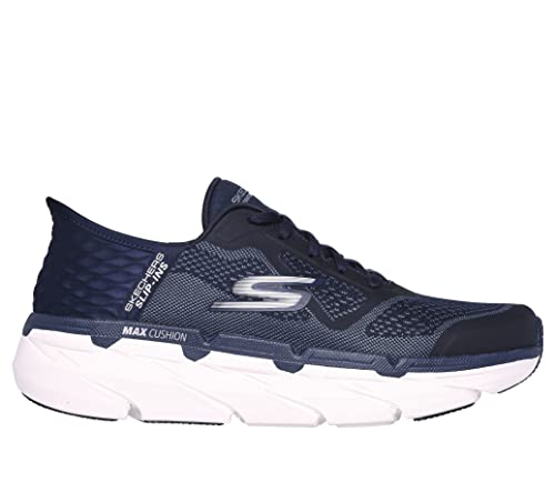 Skechers Men's Max Cushioning Slip-Ins-Athletic Workout Running Walking Shoes with Memory Foam Sneaker, Navy, 12 X-Wide