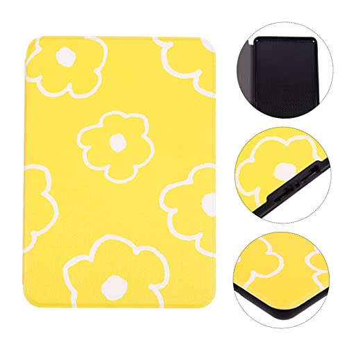 Milisten Ereader Tablet Cases 1pc Protector Flower Cover Book Silicone E-Book Compatible for Kindle Protective Ebook Reader Yellow Shell Compatible with Kindle Case Style Paperwhite Tablet Cases