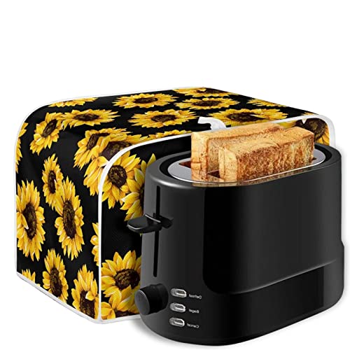 DISNIMO Sunflower Toaster Cover 4 Slice, Bread Maker Cover, Kitchen Small Appliance Covers, Microwave Toaster Oven Cover for Most Standard 4 Slice Toasters, Woman Kitchen Accessories