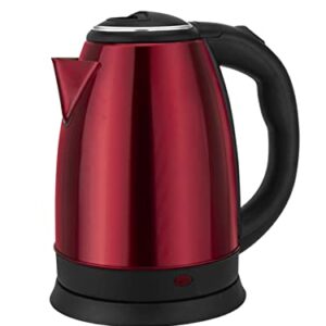 Hokcus Fast Boil Electric Kettle, Rapid Boil Kettle, Cold Touch Handle, 1500W, Auto Shut - Off Protection/Purple/Red