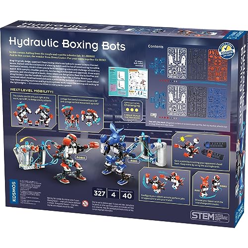 Thames & Kosmos Hydraulic Boxing Bots STEM Experiment Kit | Build Two Hydraulic-Powered Boxing Robots! | Explore Hydraulic, Water-Powered Systems | Challenge a Friend to a Robot Duel!