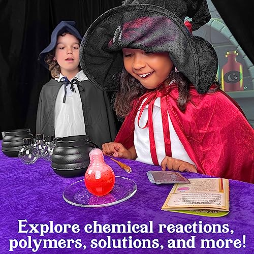 Thames & Kosmos Tasty Labs: Wizard Potion Science Kit | Make 5 Delicious Magical Potions | Chemistry Experiments Safe to Drink | Includes Toy Cauldron, Wand | Study Reactions, Polymers, Density & More