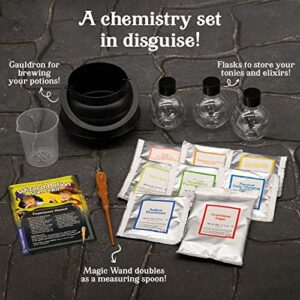 Thames & Kosmos Tasty Labs: Wizard Potion Science Kit | Make 5 Delicious Magical Potions | Chemistry Experiments Safe to Drink | Includes Toy Cauldron, Wand | Study Reactions, Polymers, Density & More