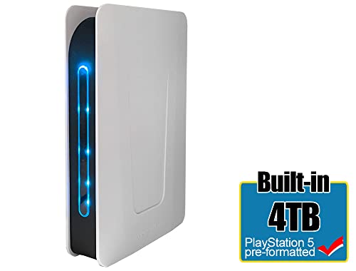 Avoluxion PRO-T5 Series 3TB USB 3.0 External Gaming Hard Drive for PS4 / PS5 Game Console (White) - 2 Year Warranty