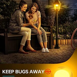 KINDEEP A19 Sleep Light Bulbs Dimmable, Blue Light Blocking Amber Yellow Light Bulbs, 9W Equivalent 60W, Soft Warm 2000K Porch Night Light Bulbs, E26 Dim Light Bulbs for Healthy Sleep, Bedroom, 2-Pack