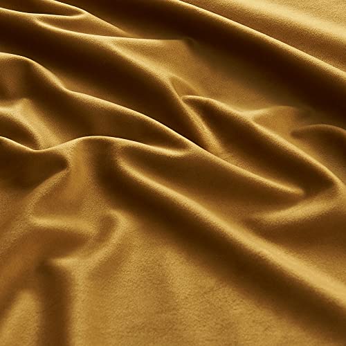 PONY DANCE Golden Brown Velvet Curtains of 96 inches Length,Super Soft Room Darkening Curtains for Living Room/Bedroom,Theatre Decoration, W52 x L96, Set of 2