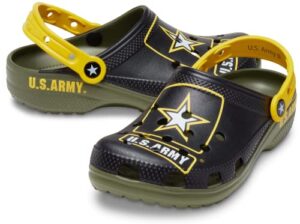 crocs unisex classic united states military clogs, army, 11 us men