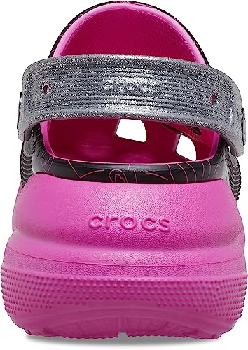 Crocs Unisex Barbie Classic Crush Clogs | Platform Shoes, Black, 5 US Men