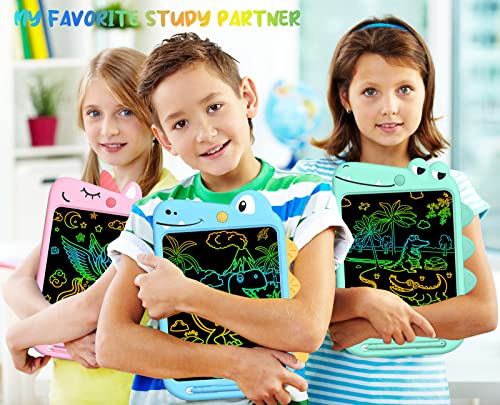 Licootty 10 Inch Colorful LCD Writing Tablet Doodle Board for Kids Girls Boys Baby Toddler Toys Educational Drawing Tablet Doodle Board Dinosaur Toys for Boys 3 4 5 6 7 8 Years Old Gifts (Dinosaur)