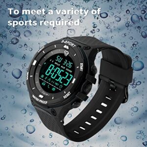 TOMI Mens Digital Watch - Sports Military Waterproof Outdoor Chronograph Wrist Cheap Watches for Men with LED Back Ligh/Alarm/DateGifts for Students Women (Red)