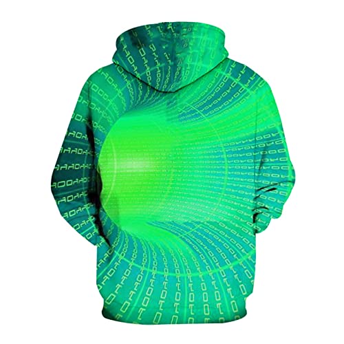 Mens Hoodie,Lined Hoodie Lightweight Crewneck Sweatshirt Sudadera Para Hombre 3D Sweater Print Long Sleeve Hoodie Men's Sportswear Colorful Hoodies(White-5,4X-Large)