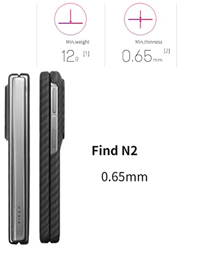 GIMENOHIG Ultra Thin and Light Carbon Fiber Case for Oppo Find N2 (for Oppo find n2)