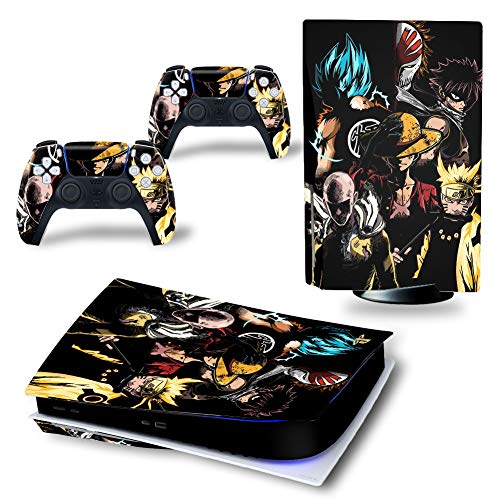 PS5 Console and DualSense Controller Skin Vinyl Sticker Decal Cover, Suitable for Playstation 5 Console and Controller, Durable, Scratch-Resistant, Disk Version - Onepie [7293]