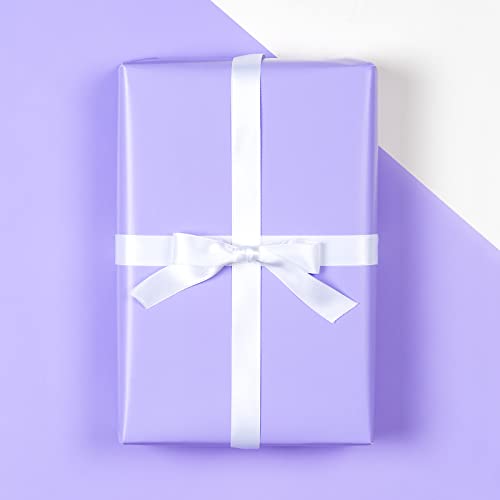 LeZakaa Violet Wrapping Paper Roll - Solid Colored Paper for Birthday, Valentine's, Mother's Day, Holiday - 17 inches x 32.8 Feet (47.23 sq.ft.)