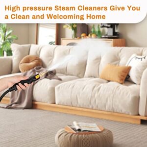 2500W High Pressure Steam Cleaner, Handheld Steam Cleaner Machine with 6 Brush Heads High Temperature Fast Heating Steamer Cleaners for Home Use, Car Detailing, Kitchen, Bathroom, Furniture,Etc.