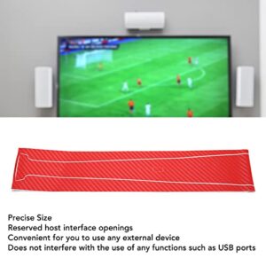 Dpofirs for PlayStation5 Console Middle Skin, Game Console Middle Strip Sticker Console Middle Skin for PS5 Digital Edition Host, Host Middle Strip Sticker (Red)