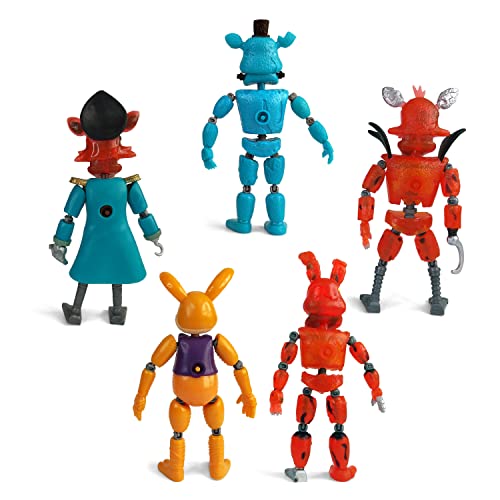 Toysvill Inspired by Five Nights at Freddy's | Pirates | Freddy's Action Figures Toys (FNAF) Set of 5 [Freddy, Bonnie, Fazbear, Curse of Dreadbear and Captain Foxy]