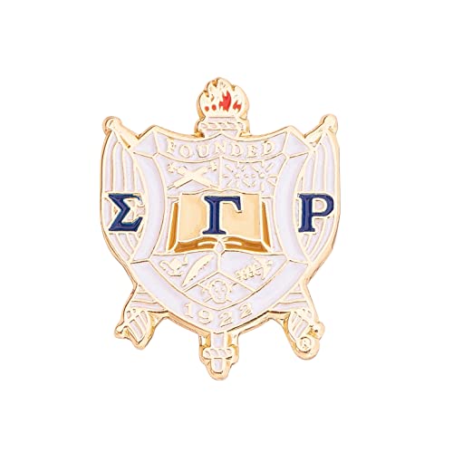 Sigma Gamma Rho Lapel Pin Sorority Enamel Greek Formal Wear Blazer Jacket (Lapel Pin - Design A - Crest)