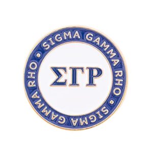 sigma gamma rho lapel pin sorority enamel greek letter formal wear blazer jacket (lapel pin - design d)