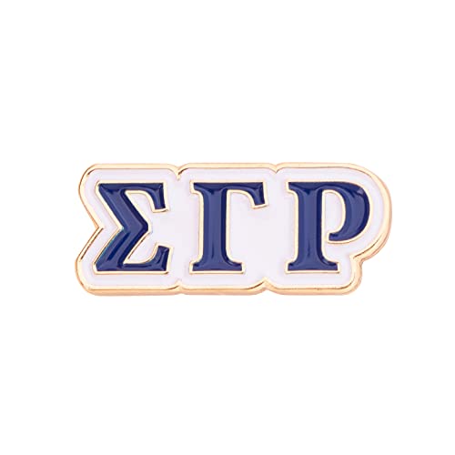 Sigma Gamma Rho Lapel Pin Sorority Enamel Greek Letter Formal Wear Blazer Jacket (Lapel Pin - Design C)