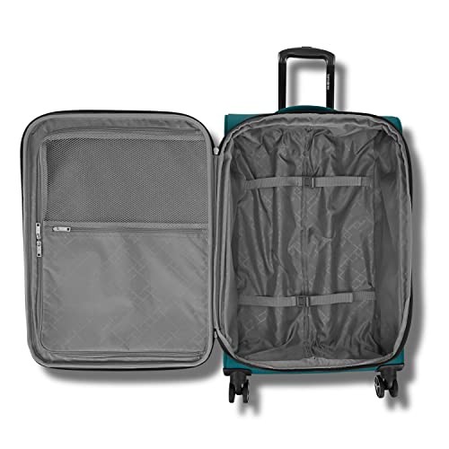 Samsonite Saire LTE Softside Expandable Luggage Wheels, Pine Green, Carry On Spinner