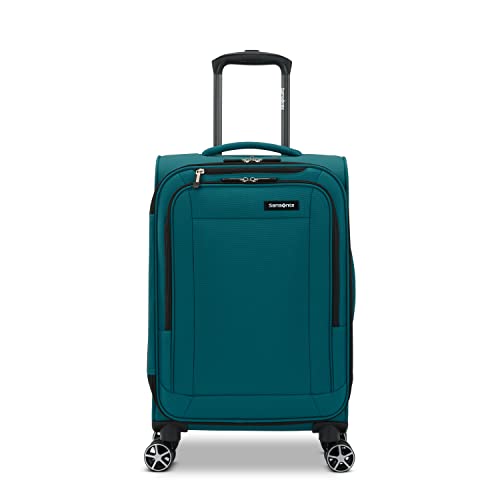 Samsonite Saire LTE Softside Expandable Luggage Wheels, Pine Green, Carry On Spinner