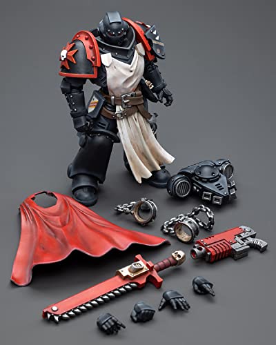 Pipigirl JoyToy × Warhammer 40K Genuine License 1/18 Soldier, Black Templars Primaris Sword Brethren, 4inch Army Military Extreme Warrior Models Action Figures Kits (Harmund)