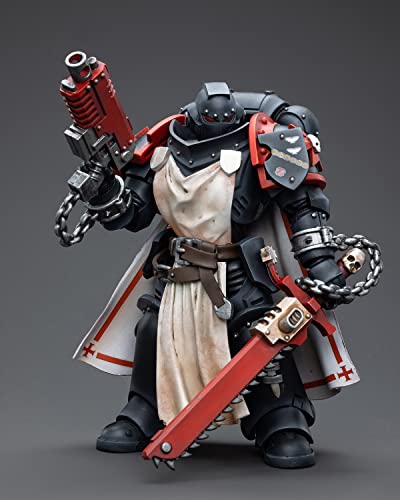 Pipigirl JoyToy × Warhammer 40K Genuine License 1/18 Soldier, Black Templars Primaris Sword Brethren, 4inch Army Military Extreme Warrior Models Action Figures Kits (Harmund)