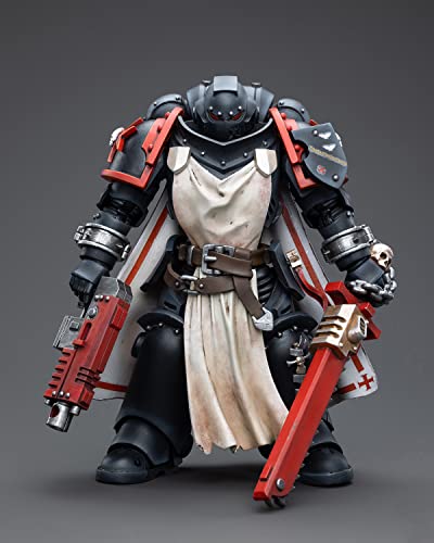 Pipigirl JoyToy × Warhammer 40K Genuine License 1/18 Soldier, Black Templars Primaris Sword Brethren, 4inch Army Military Extreme Warrior Models Action Figures Kits (Harmund)