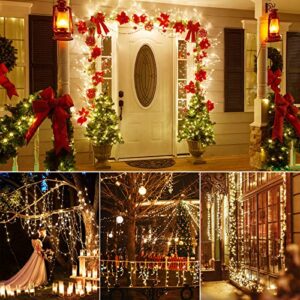 Fairy Lights Plug in, 10Feet 200 Led Fairy Lights 8 Modes Fairy Lights with Remote Fairy Lights for Bedroom Wreath Garden Party Window Wedding Christmas Tree Decoration,Warm White