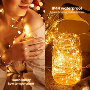 Fairy Lights Plug in, 10Feet 200 Led Fairy Lights 8 Modes Fairy Lights with Remote Fairy Lights for Bedroom Wreath Garden Party Window Wedding Christmas Tree Decoration,Warm White