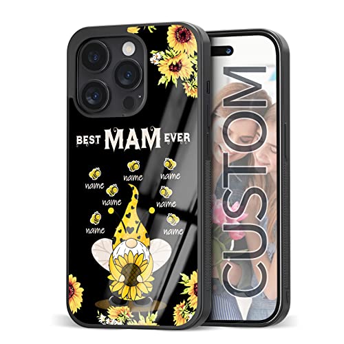 Customize Name Phone Cases Cute for iPhone 11 12 13 14 Pro Max Plus Mini Xr Xs, Samsung Note 7 8 9 10 20 S21 S22 S23 Ultra Plus, Moto 20 Pro Lite, Pixel 4 5 6 7 Pro, LG (Bee Gnome)