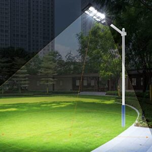 Aihanfir 600W Led Solar Street Light Outdoor Waterproof, with Motion Sensor and Remote Control for Parking Lot Lights Commercial, Yard, Road-15W Solar Charging Panel, 6500K Double-Chip LED.